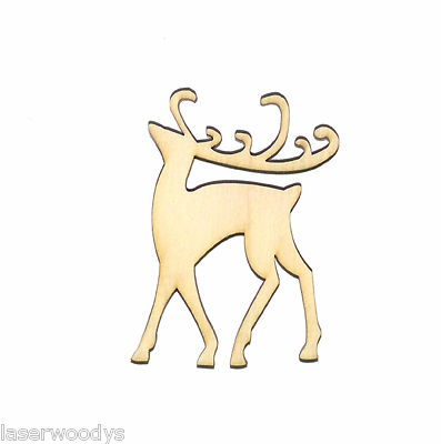Reindeer Unfinished Wood Shape Cut Out R1563 Laser Crafts Lindahl ...