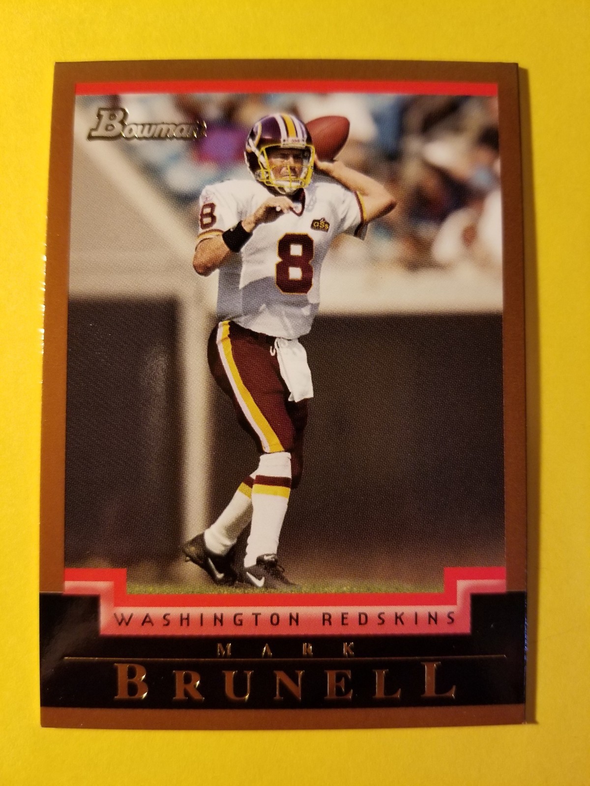 MARK BRUNELL (SP) GOLD BORDER #12 WASHINGTON REDSKINS - 2004 BOWMAN NFL ...