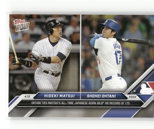 SHOHEI OHTANI ties HIDEKI MATSUI Japanese Home Run Record 2024 Topps ...