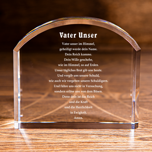 Lord's Prayer Vater Unser German Arch Top Crystal Christian | eBay