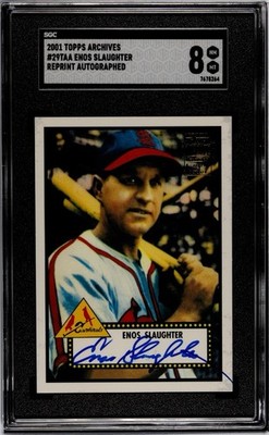 2001 Topps Archives Autographs Enos Slaughter #29 TAA SGC NM-MT 8 | eBay