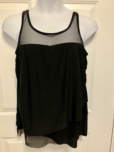 Miraclesuit Underwire Tankini Top Mirage 16W Black Mesh Adjustable ...