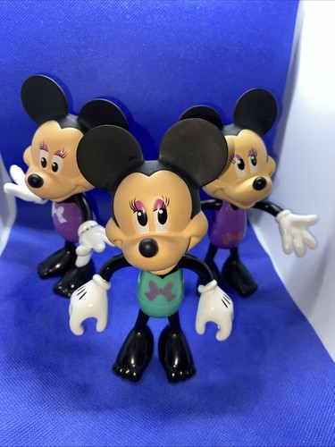 DISNEY MINNIE MOUSE MATTEL 5.5” ACTION FIGURE PLASTIC TOY LOT OF 3 (PRE ...