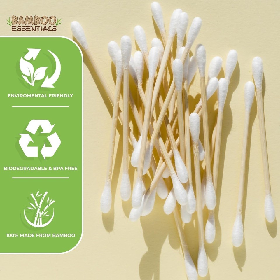 Eco-Friendly Cotton Swabs – 500 Count – Biodegradable, Organic Cotton ...