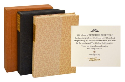 Booth Tarkington Monsieur Beaucaire Signed by illustrator T.M. Cleland ...