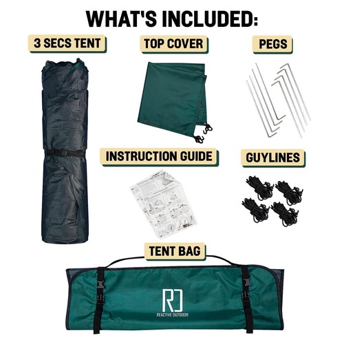 Reactive Outdoor Tent - 3 Second Tent - 3 Sec Instant Pop Up Tent ...