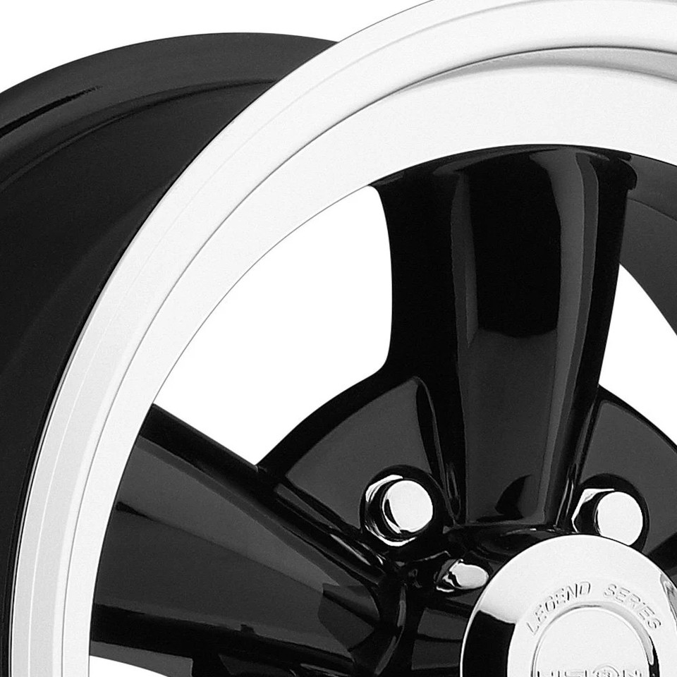 Vision 141 LEGEND 5 Wheels 17x8 (19, 5x114.3, 83) Black Rims Set of 4 ...