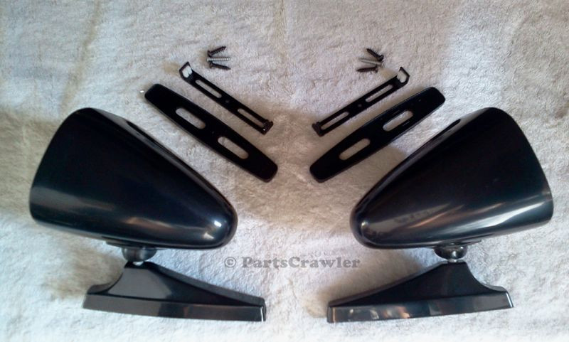 Pair BLACK SPORT BULLET Hot Rod Muscle Car Side View Mirrors | eBay