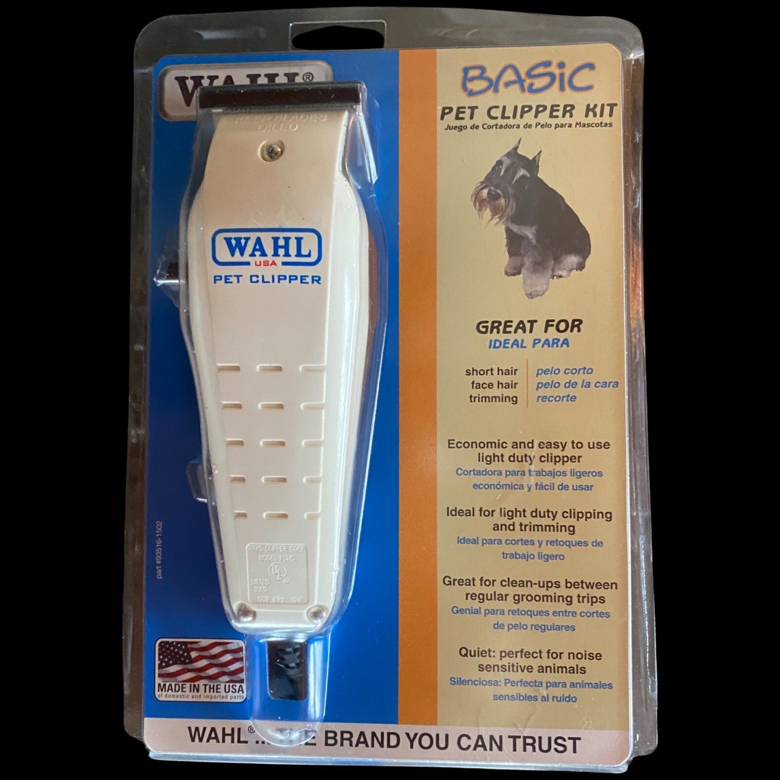 Wahl Basic Pet Clipper Kit 9162-603 USA Made Grooming for sale online ...