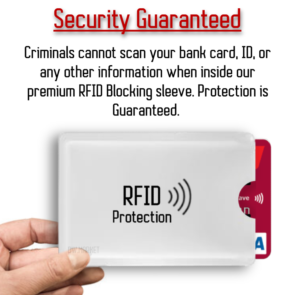3x RFID Blocking Sleeves for Bank, Credit Debit Cards | Contactless ...