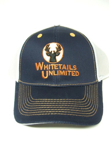 NEW-Whitetails Unlimited Hat - BLUE Hunting Snapback Baseball Hat Cap ...