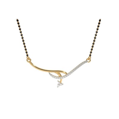 22K/18K Real Certified Fine Yellow Gold Abstract Mangalsutra Pendant | eBay