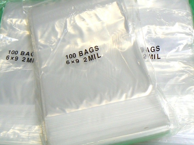 1000 Zip Squeeze Lock Bags Reloc 6x9 Clear 2mil Poly Reclosable Bags 6 ...