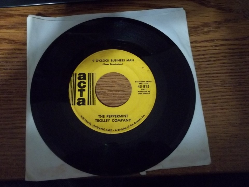 Peppermint Trolley Company Baby you come rollin' across my mind 45 7 ...