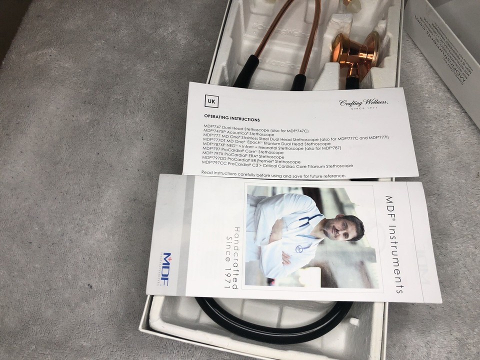 ProCardial Core ER Stethoscope Dual Head MDF 797RG Rose Gold Adult ...