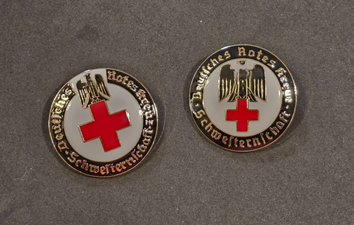 WW2 WWII German Military DRK RED CROSS Enamel Medics pin badge x 2 | eBay