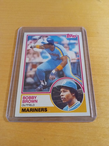 1983 Topps #287 BOBBY BROWN Seattle Mariners Baseball Card, Outfield ...