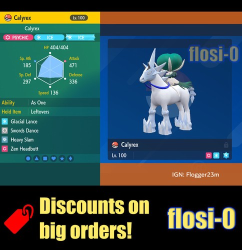6IV Calyrex Ice Rider Pokemon Scarlet and Violet | eBay