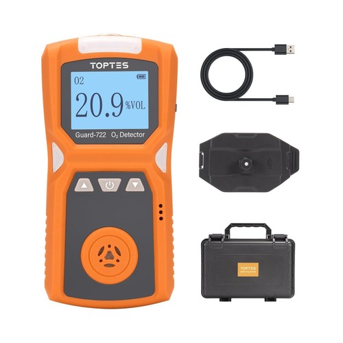 Guard-722 Oxygen Detector, Portable O2 Monitor, 0-30%, Rechargeable ...