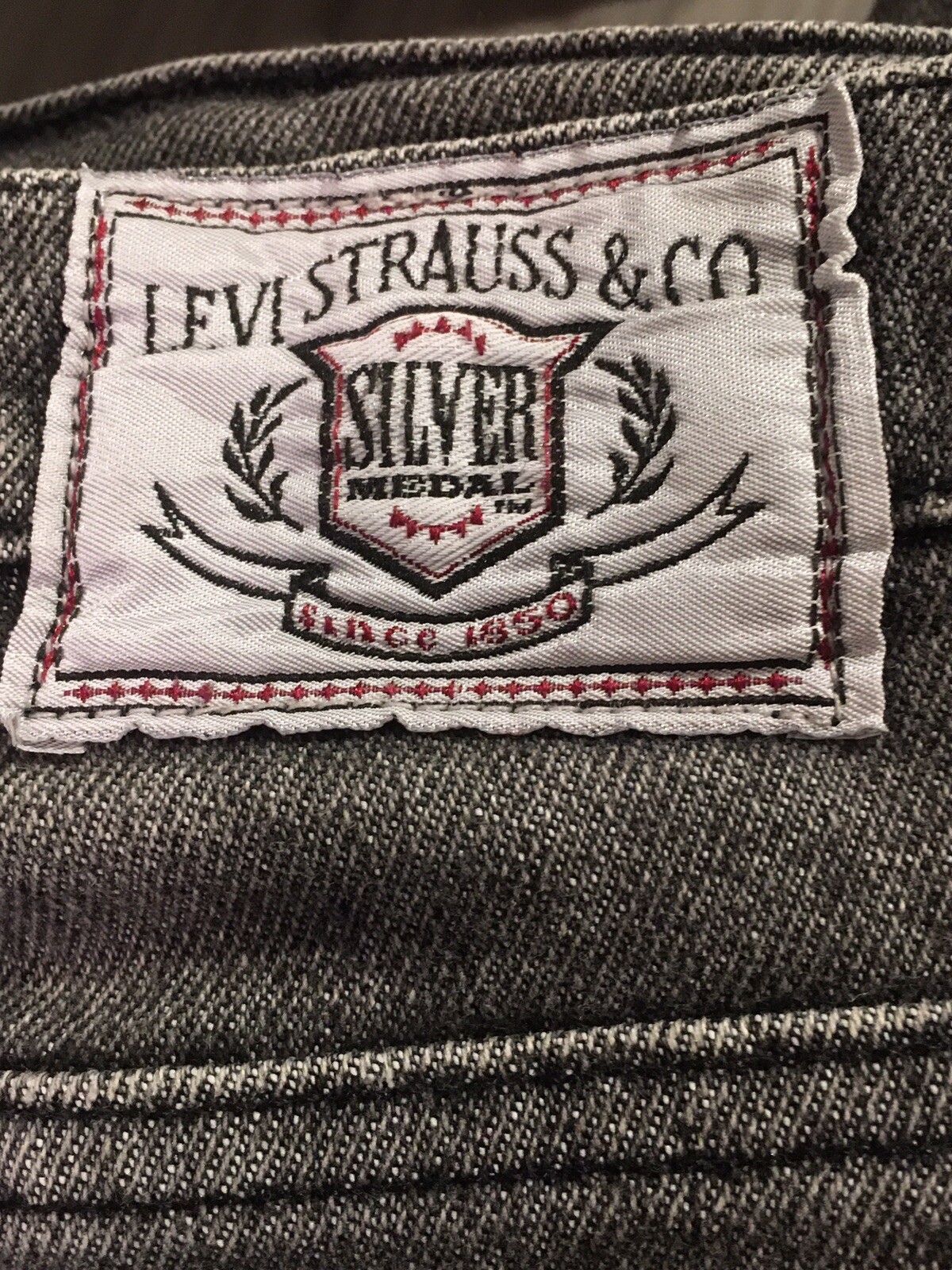 Rare Vintage 1990 Levi Black Silver Metal Jeans Mens… - Gem
