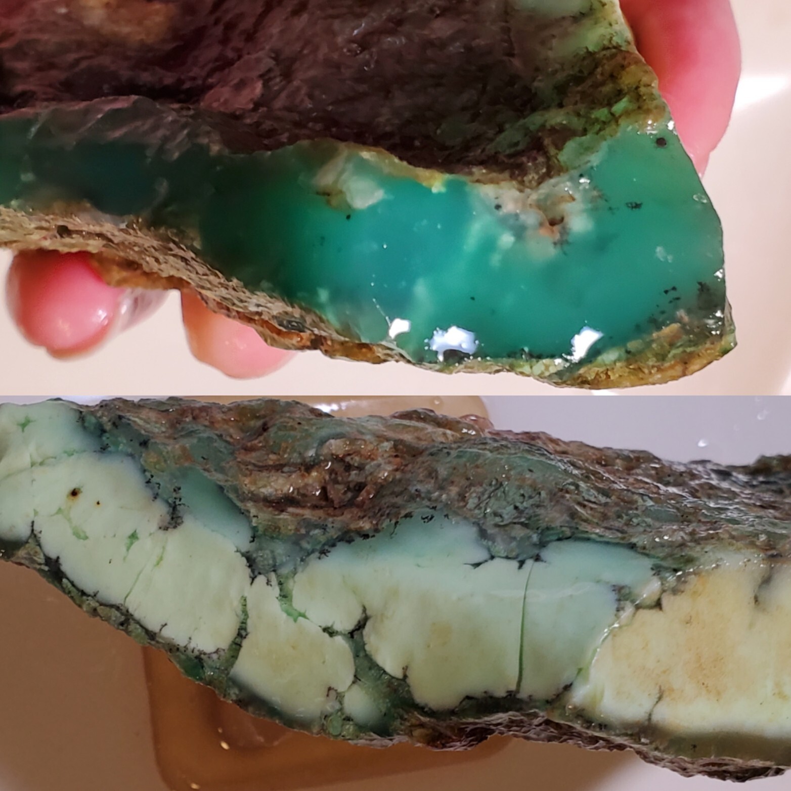 Variscite Faustite Chrysocolla Chrysoprase Silica Turquoise Rough 279g ...