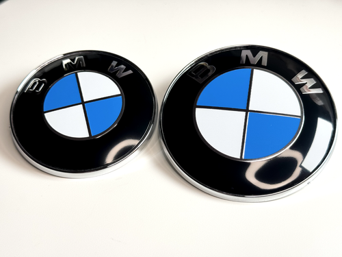2x Front Hood 82MM Rear Trunk 74MM For BMW Emblem Upgrade Logo Badge | eBay