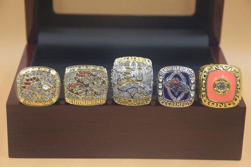 5 Set 1977 1997 1998 2013 2015 Denver Broncos Ring Gift Men !! | eBay