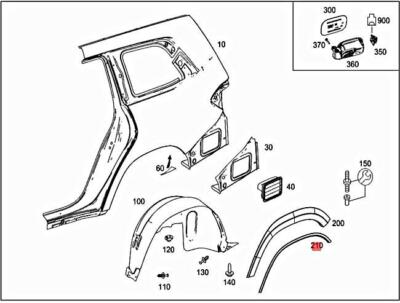 Genuine MERCEDES X166 GL-CLASS X166 GLS Wheel arch cover 1668846822 | eBay