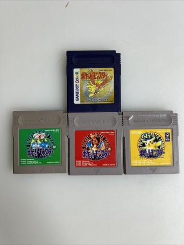 Lot Of 4 Pokemon Gameboy Carts Import - Green, Red, Yellow, Gold | eBay