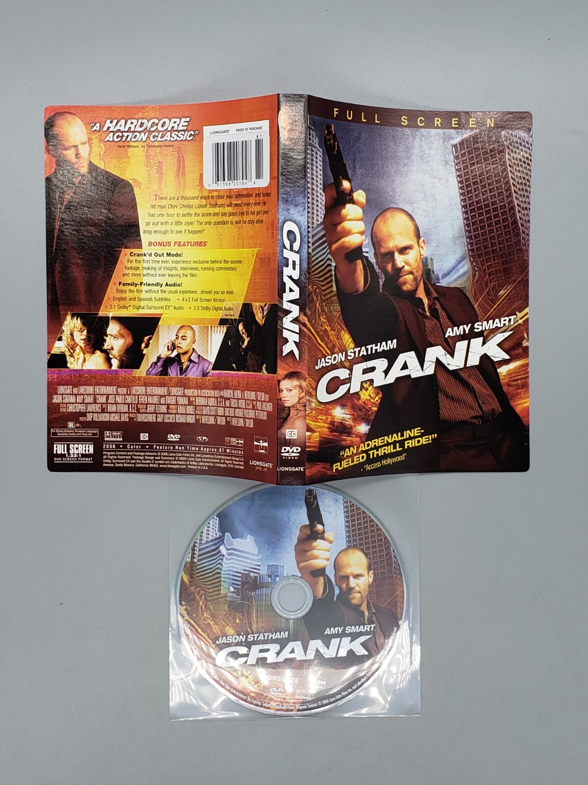 Crank (DVD, 2007, Full Frame Edition) No Case No Tracking 31398207948| eBay