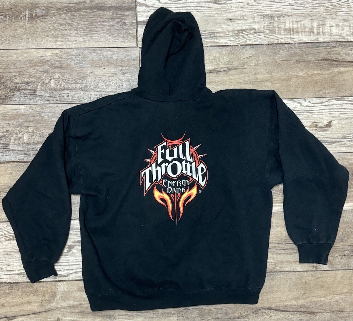 Vintage Y2K Full Throttle Energy Drink Hoodie Mens La… - Gem