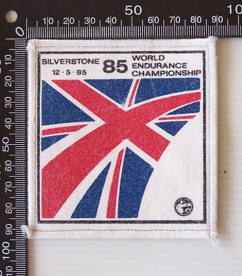 VINTAGE 1985 WORLD ENDURANCE CHAMPIONSHIP SILVERSTONE PATCH CLOTH SEW ...