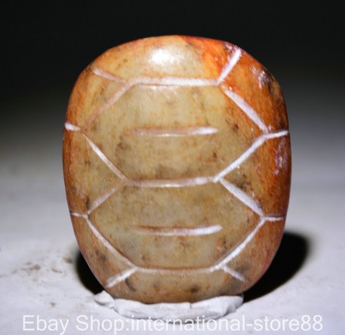 2" Rare Chinese Hongshan Culture Jade Carving Tortoise Turtle Shell ...