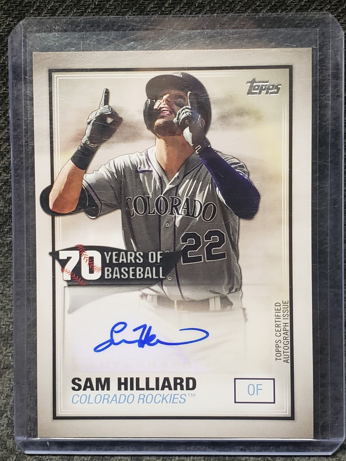 2021 Topps Sam Hilliard 70 Years Of Baseball Autograph #70YA-SH Auto ...