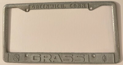 Grassi Cadillac Oldsmobile Dealership License Plate Frame Greenwich ...