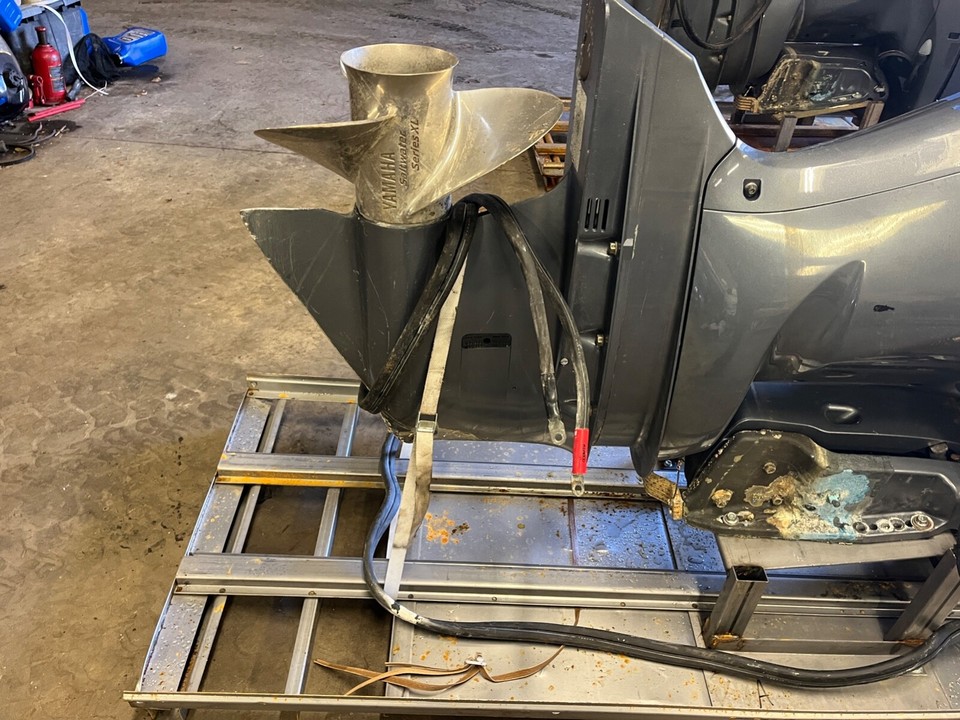 2008 Yamaha F350 Four Stroke 4-Stroke 25" Outboard Boat Motor Prop Runs ...