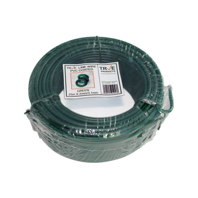 Tension Wire Straining Line Galvanised Steel Green PVC Coated Wire ...