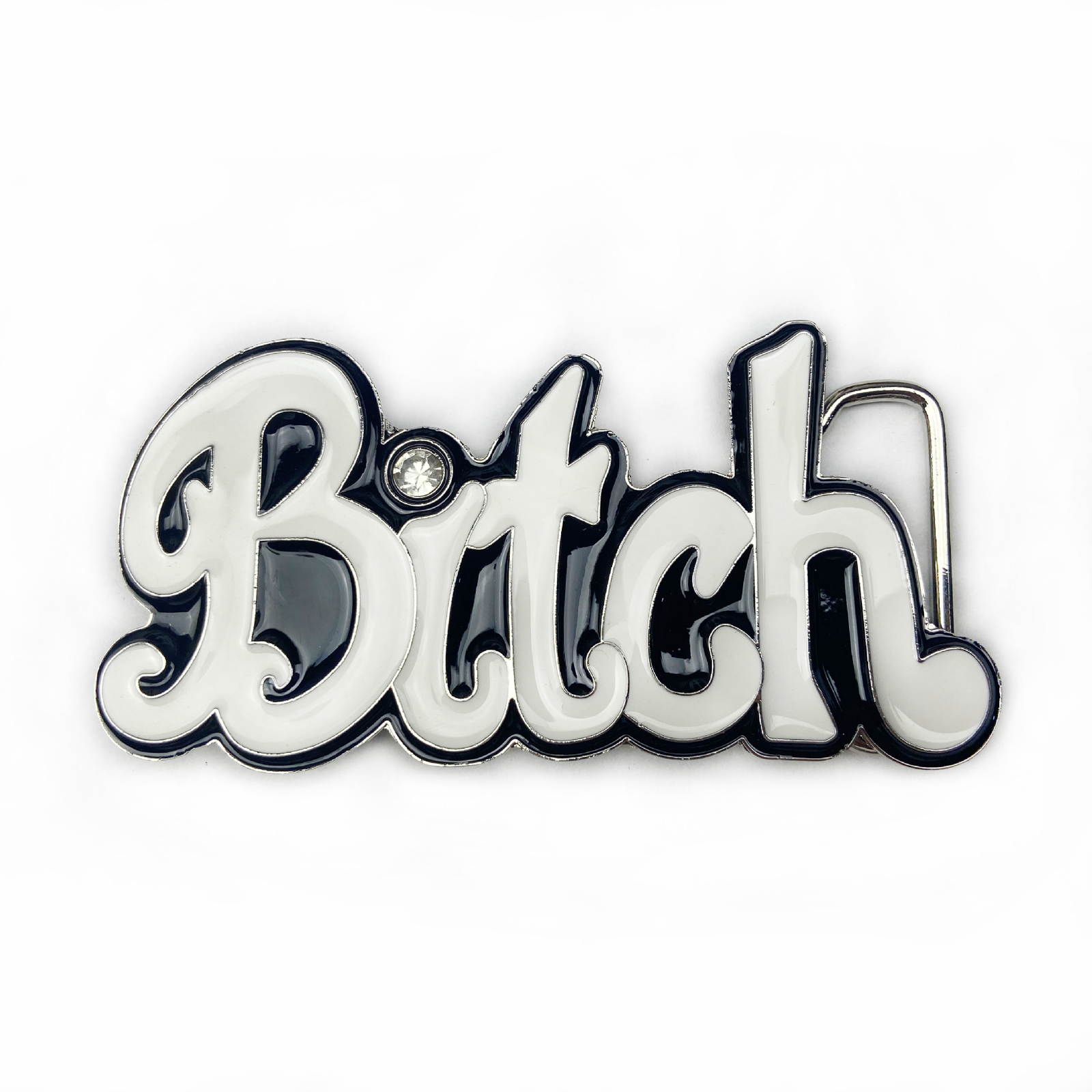 Belts Buckles METAL BITCH Flat Rings Western Denim Belt Buckle Pewter Finish USA | eBay