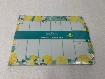 Clementine Paper Inc Lemon Theme Calendar Week Notepad with Pen | eBay