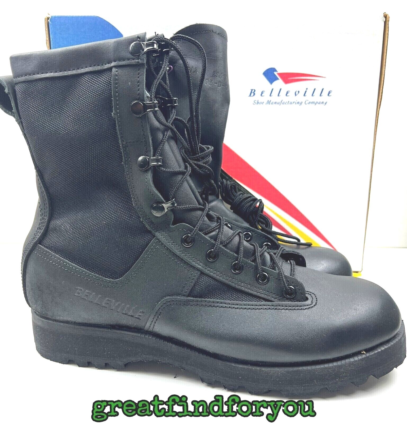USGI BELLEVILLE INFANTRY COMBAT (ICB) BOOTS - MEN'S- ASST SIZES - BLACK ...