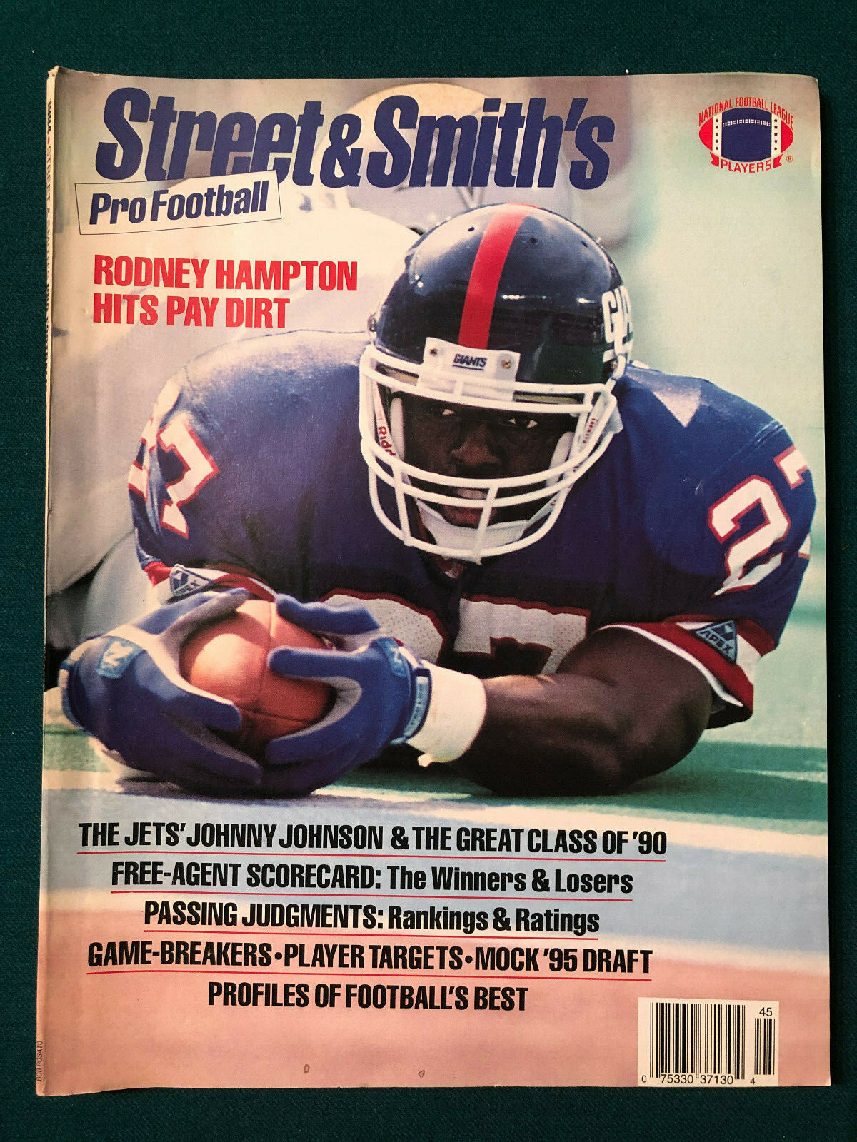 STREET & SMITH'S PRO FOOTBALL YEARBOOK 1994 RODNEY HAMPTON NY GIANTS ...