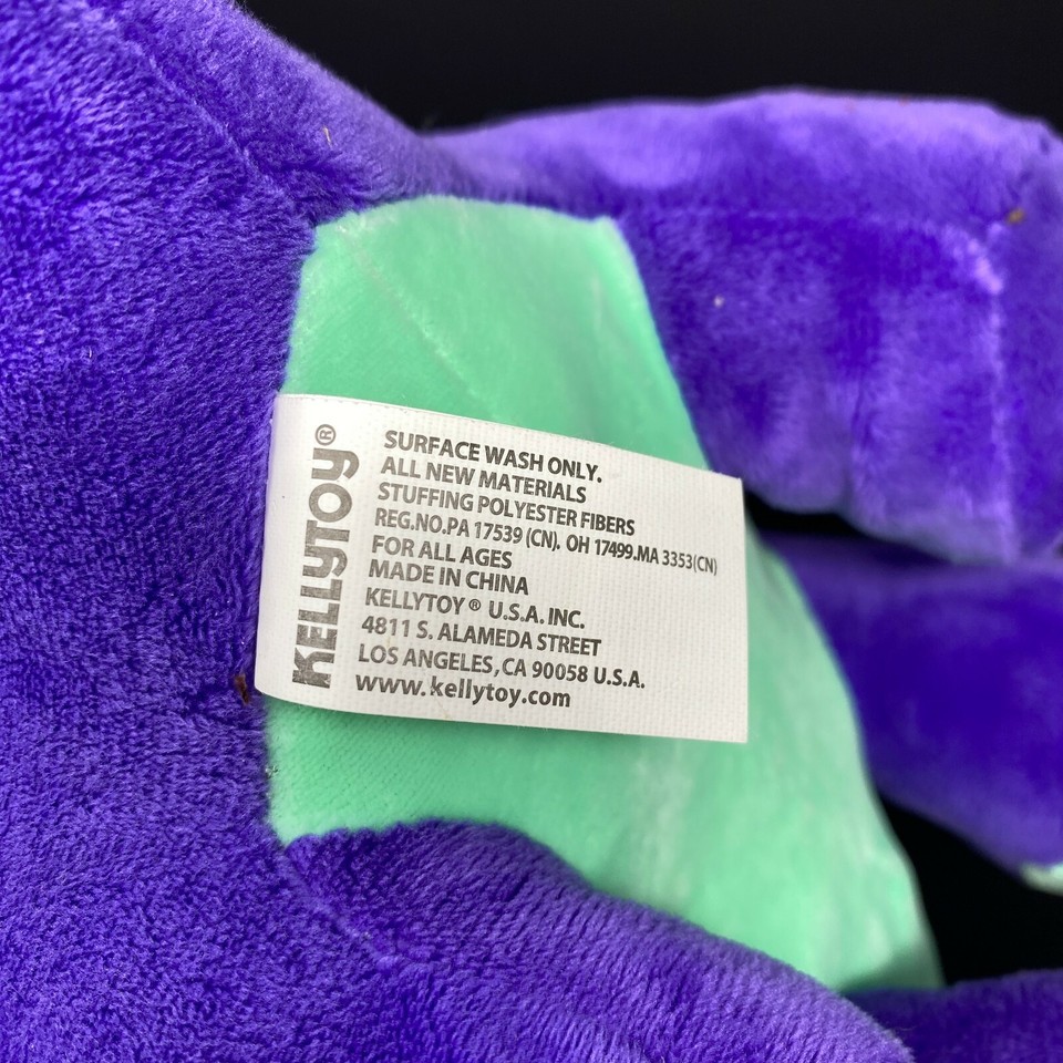 Kellytoy Purple Dinosaur Plush 16" Stuffed Animal Stegosaurus Green ...