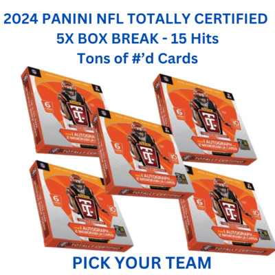 Washington Commanders 2024 Panini NFL Totally Certified Hobby 5X Box ...