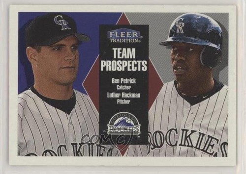 2000 Fleer Tradition Team Prospects Glossy Ben Petrick Luther Hackman ...