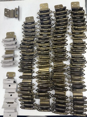 Vintage 7128 Self Closing Hinges Antique Brass Hardware | eBay