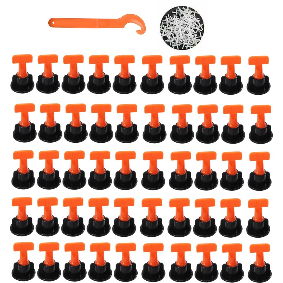 151PCS Tile Leveling System Kit Reusable Flat Locator Spacer Wall Floor ...