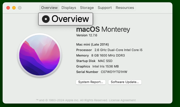 LOW VISION Apple 2014 Mac Mini 256 m1SSD & 1TB Strorge HDD and 8 GB Ram ...