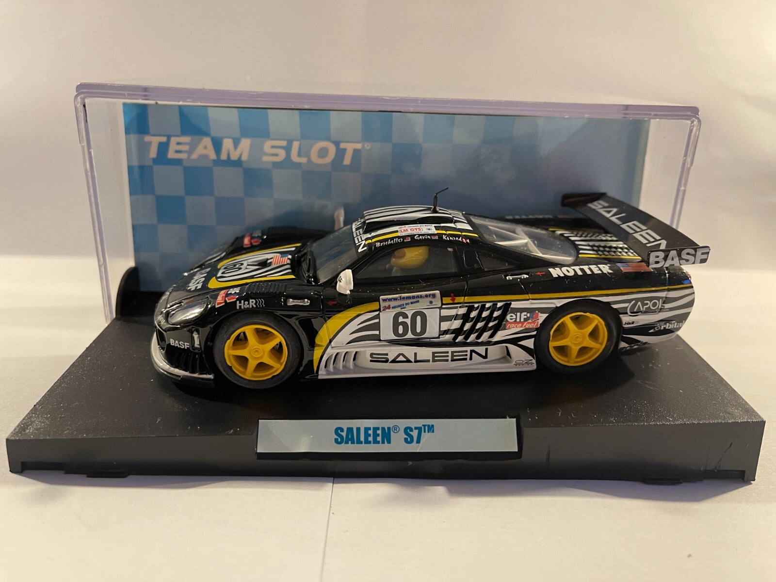 Team Slot 11303 1/32 Saleen S7R BASF 24hr Le Mans 2001 Slot Car. Black ...