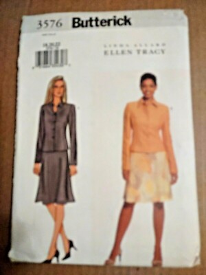 Butterick 3576 Ellen Tracy Women's Jacket and Skirt Pattern Sizes 18~22 ...