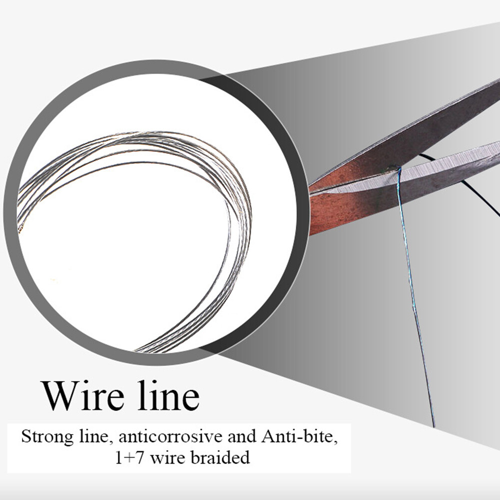 20pcs Anti-bite Fishing Line Lure Trace Rope Wire Leash Swivel (Green ...